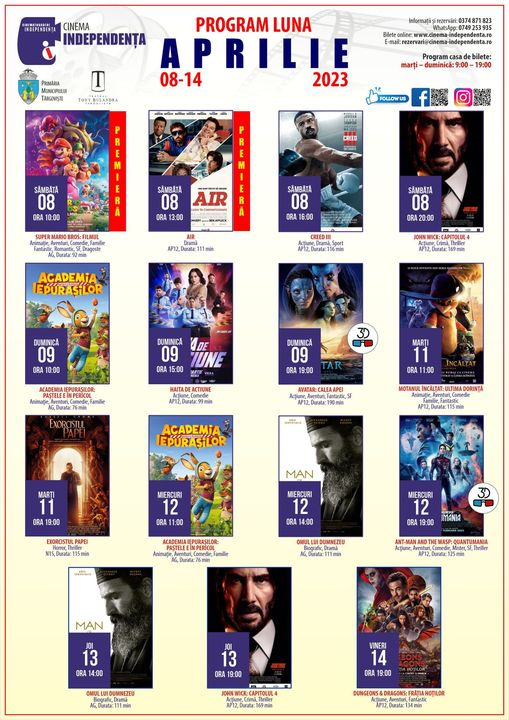 Cinema Independența – Tărgoviște! Află proiecțiile de filme pentru ...